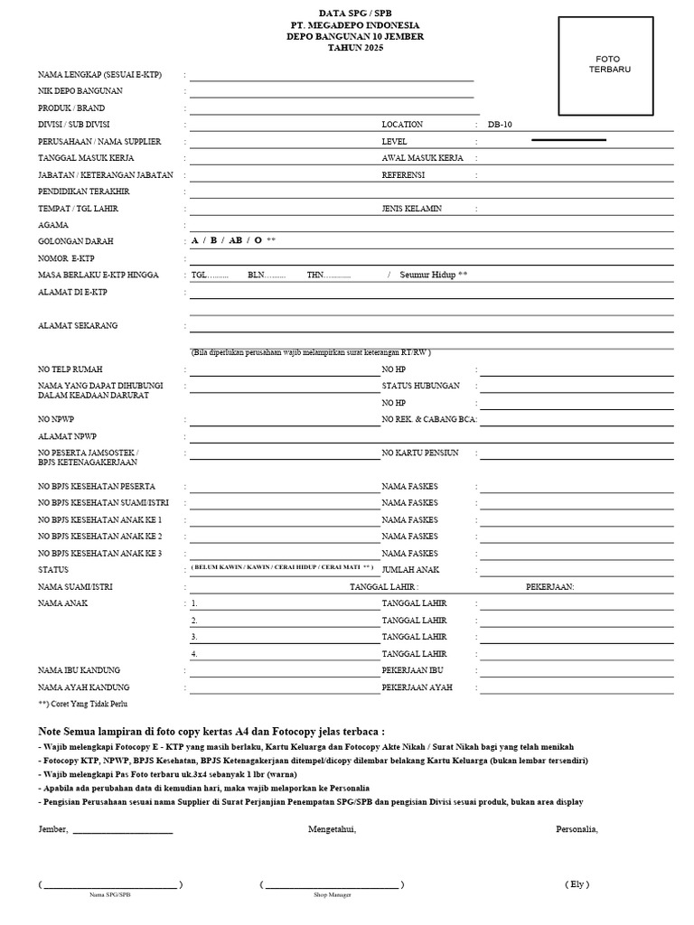 FORM SPG-SPB DB-10 2025 | PDF