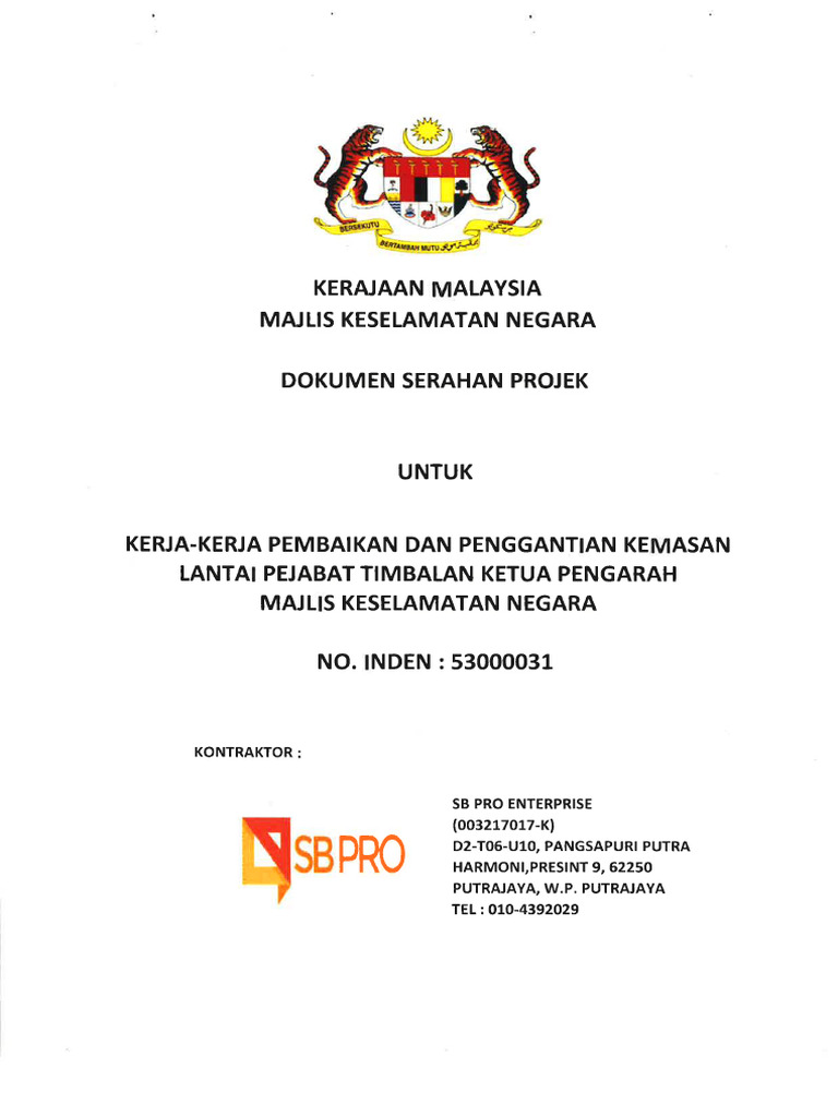 Laporan Siap Kerja - Inden MKN (SB Pro Ent) . | PDF