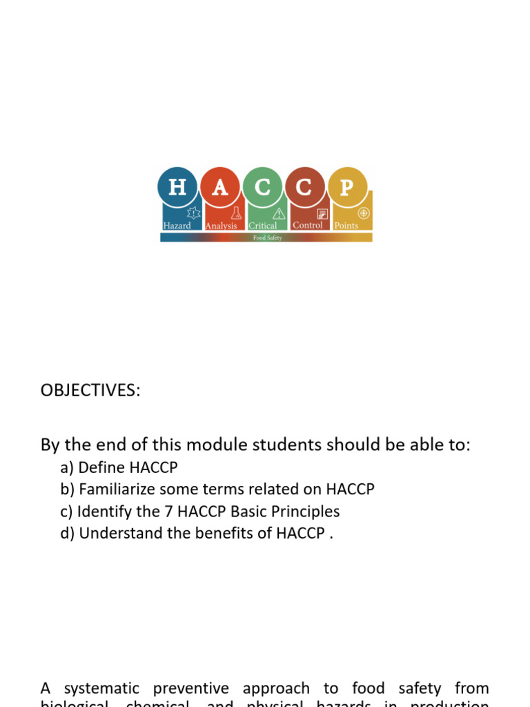 Unit-II-A-HACCP (1) | PDF | Hazard Analysis And Critical Control Points ...