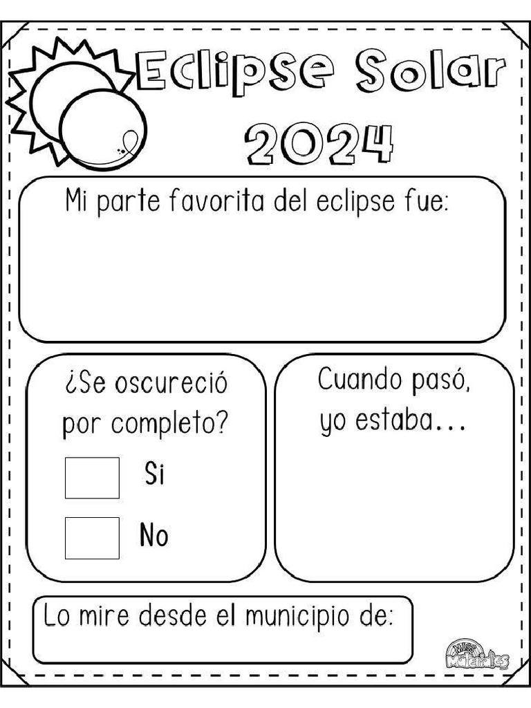 Actividades Eclipse Solar 2024 3 | PDF