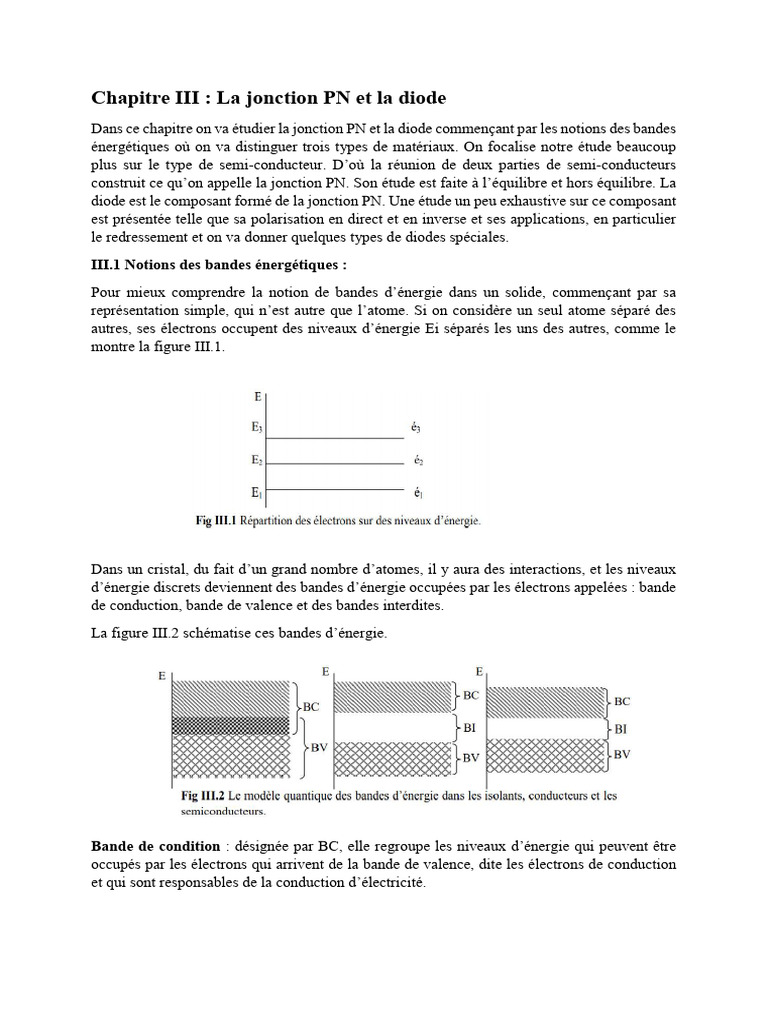 Comprendre la jonction PN et la diode | PDF | Semi-conducteurs | Redresseur