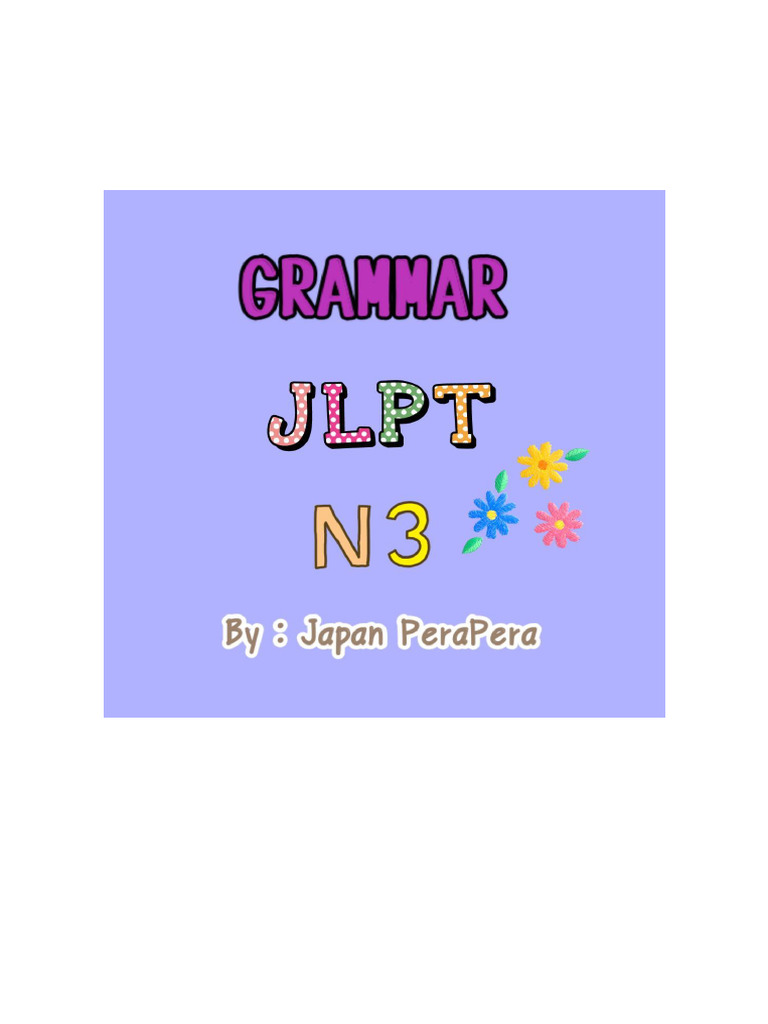 Ebook Grammar JLPT N3 | PDF
