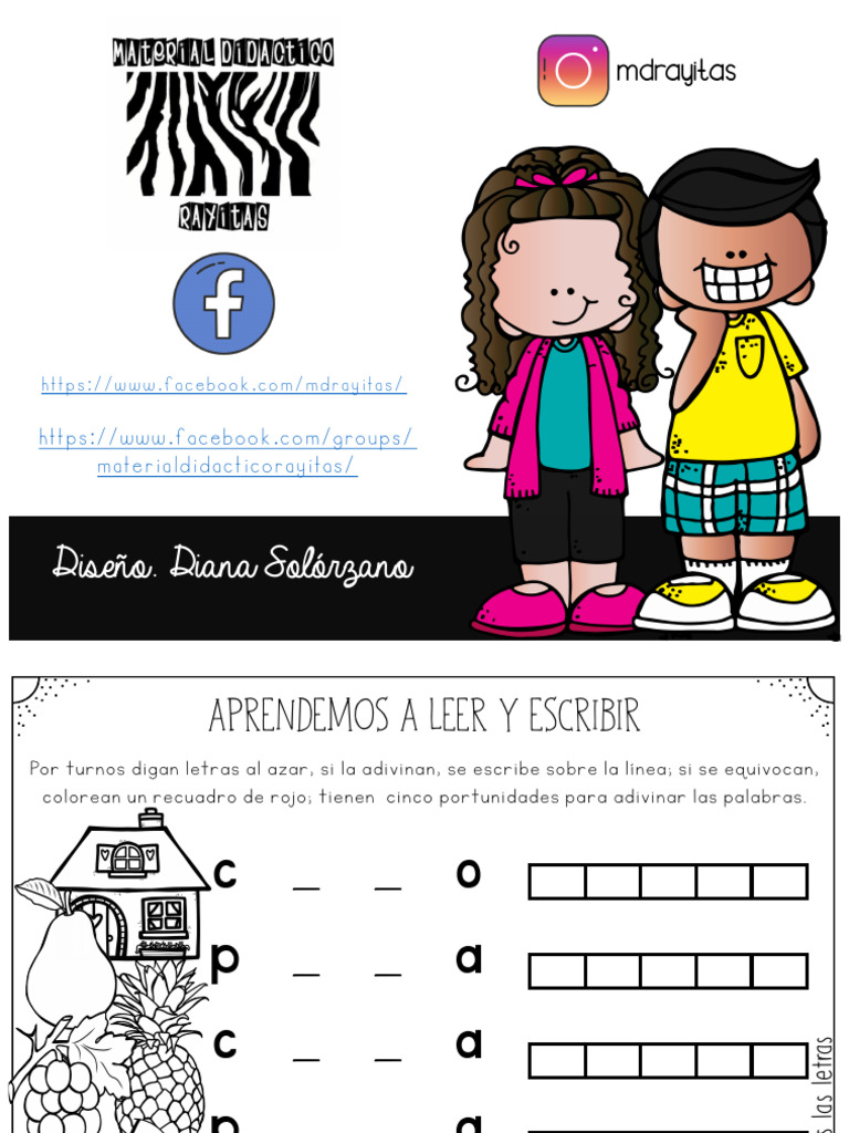 Actividad - Aprendeos A Leer y Escribir. Con Todas Las Letras | PDF