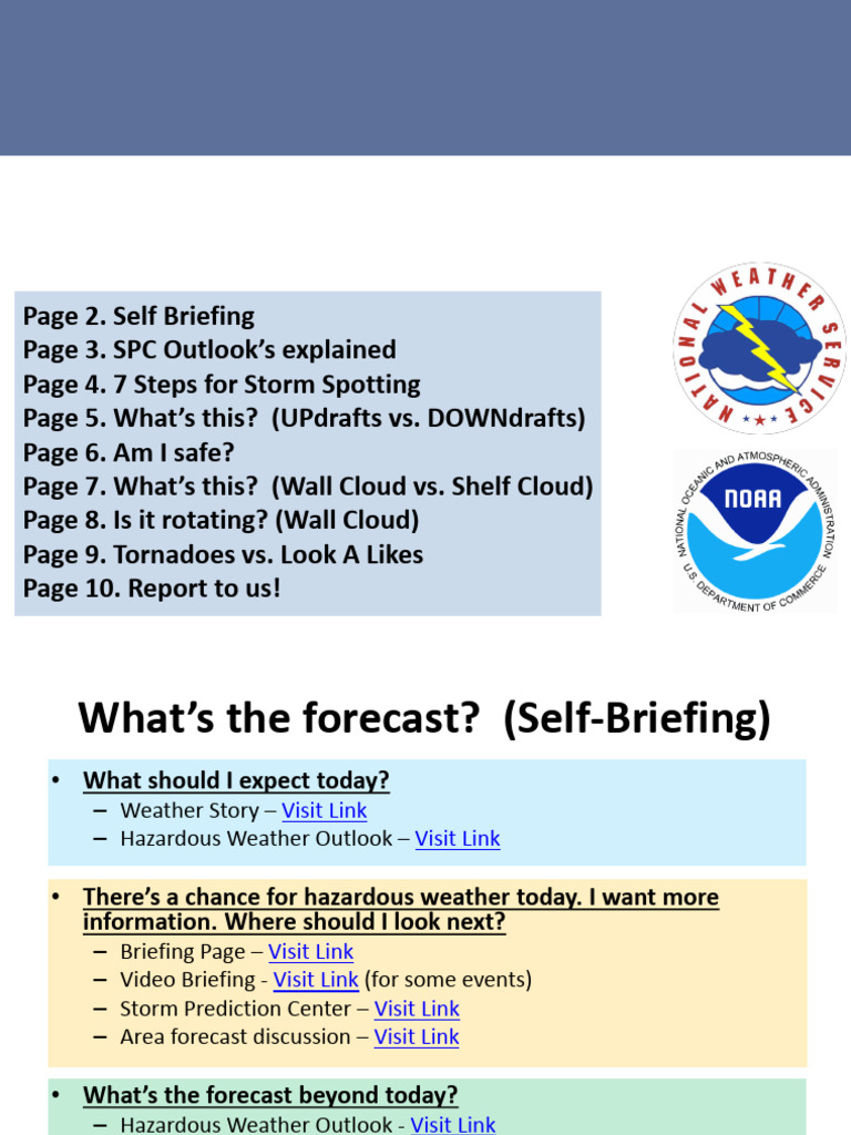 Spotter Quick Reference Guide | PDF | Tornadoes | Branches Of Meteorology