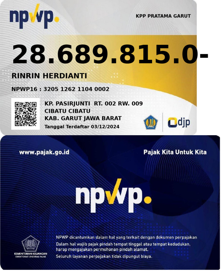 NPWP Rinrin | PDF