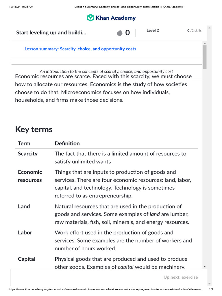 Scarcity and Economic Choices Explained | PDF