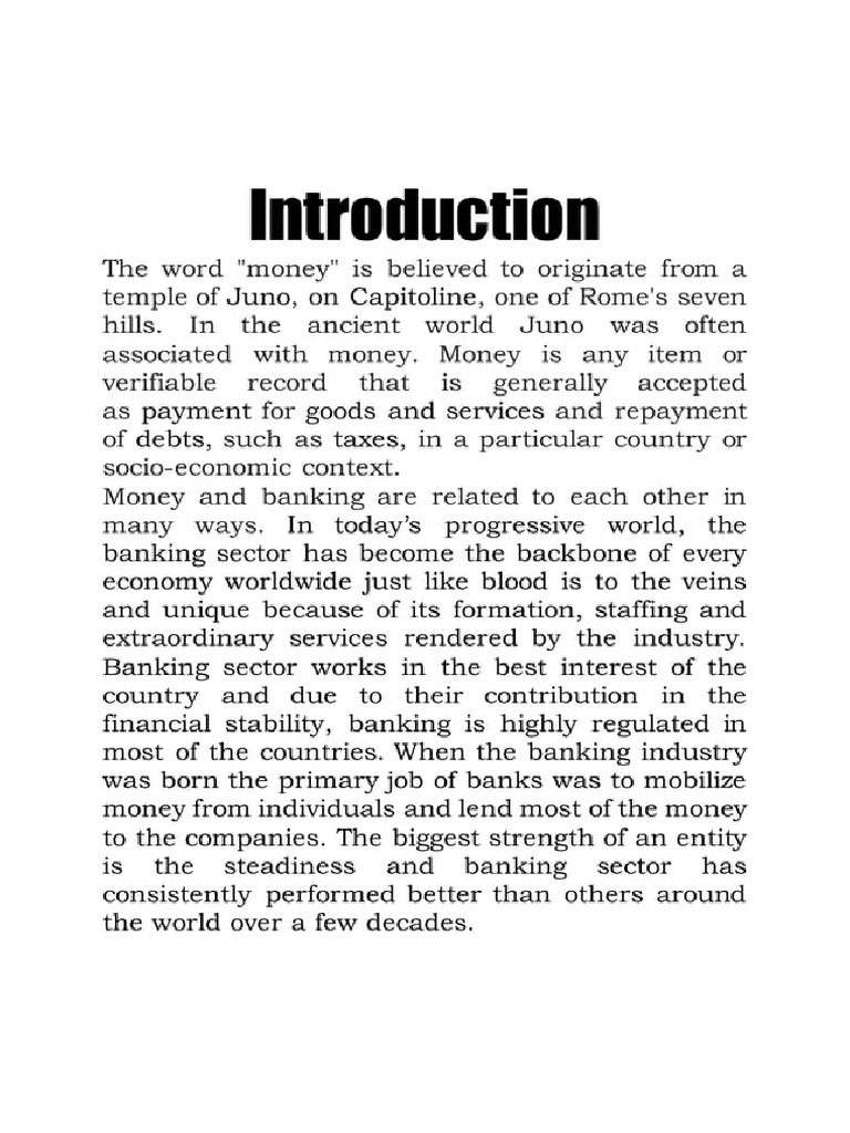 Economics Project On Money Creation by Central Bank | PDF