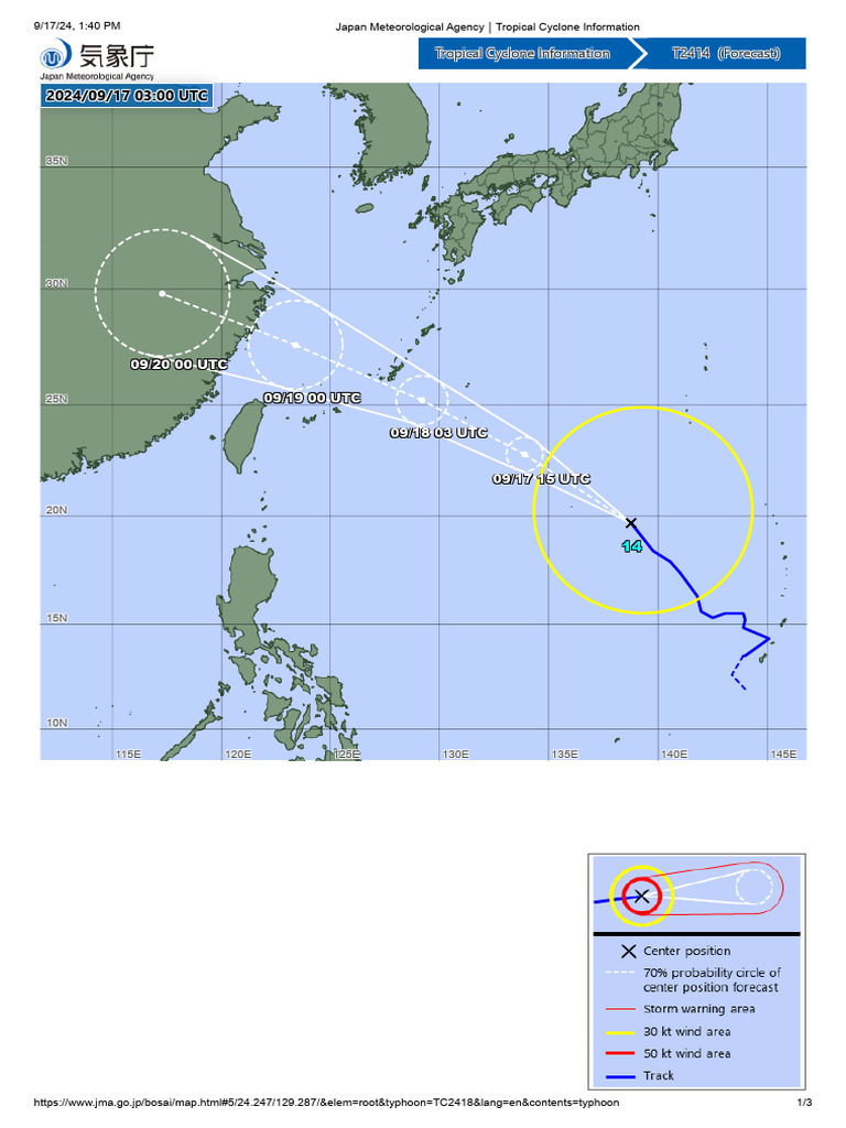 JMA Tropical Cyclone Update: TC2414 | PDF | Wind Speed | Wound