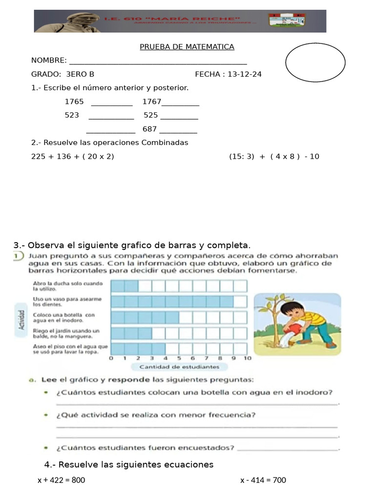 Prueba de Matematica Final | PDF