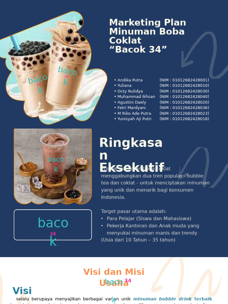 Marketing Plan Minuman Bacok 34 Kelompok 3 & 4 v3 | PDF