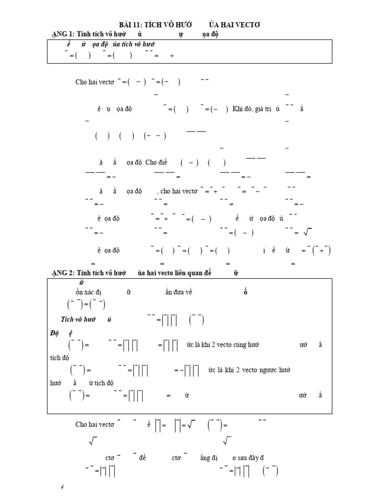 Tích Vô Hư NG C A Hai Vecto - HS - 10A3 | PDF