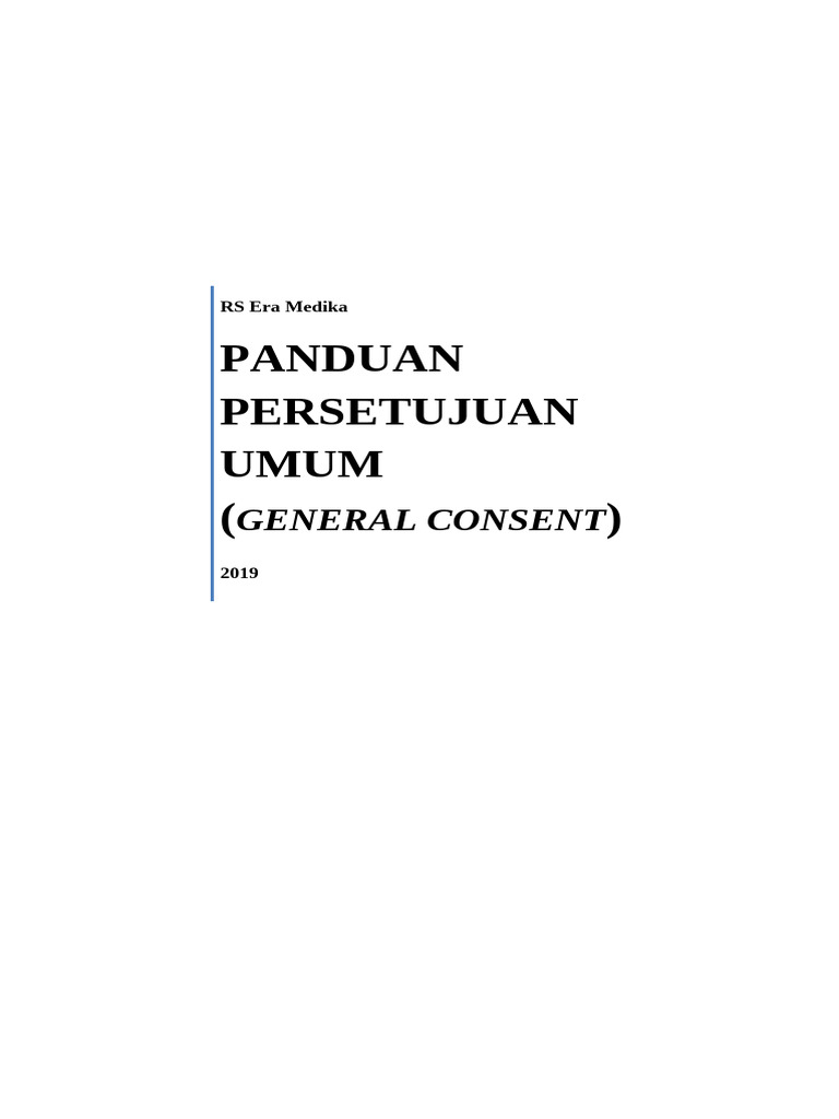 Panduan General Consent 2109 | PDF