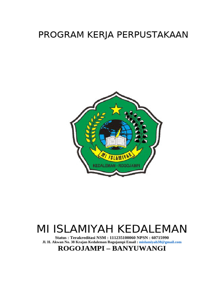 program kerja perpustakaan 2024 | PDF