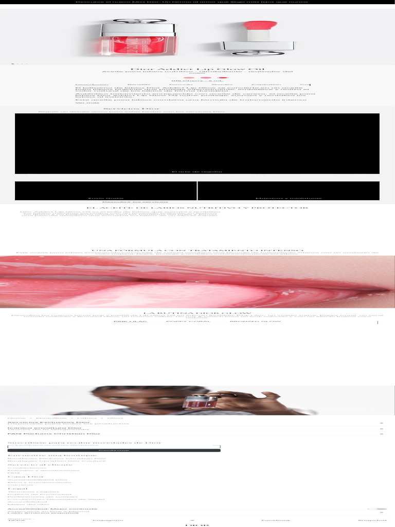 Aceite de Labios Dior: Brillo y Nutrición | PDF