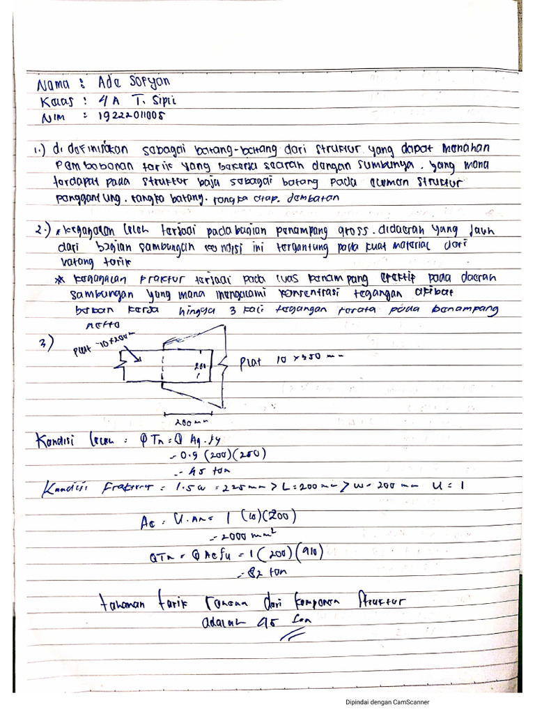 Ade Sofyan. Tugas. 19222011005.4A Sipil | PDF