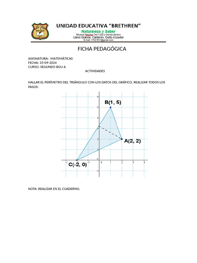 Ficha Pedagógica - Segundo Bgu A | PDF