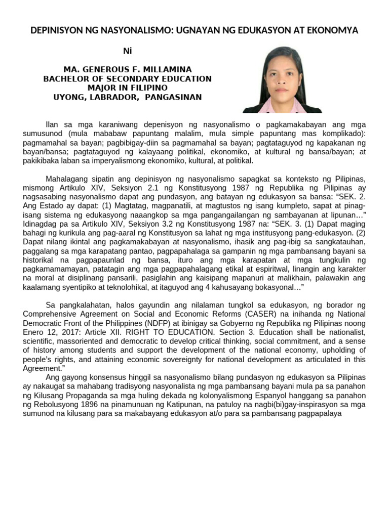 MILLAMINA, AR8 | PDF