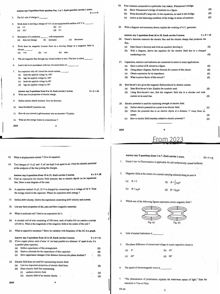 Physics 2nd Term Qns | PDF