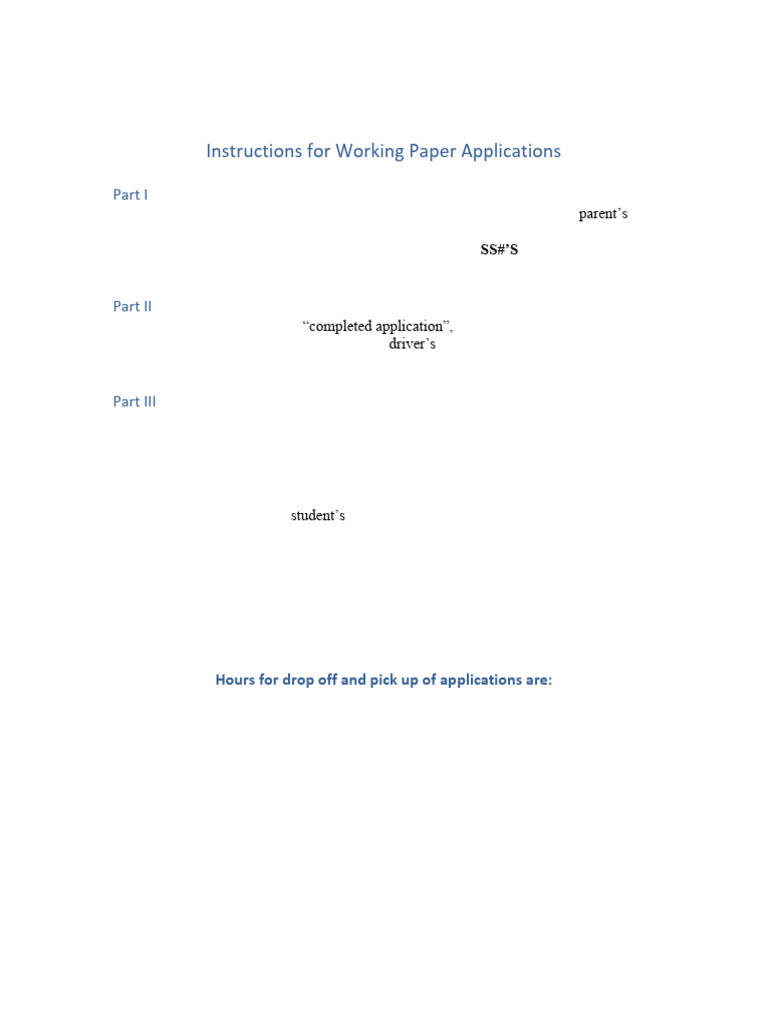 Working Paper Application Instructions 08252022 | PDF