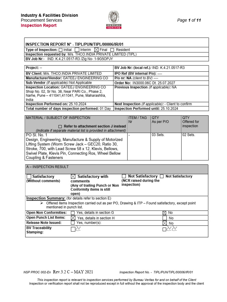 Tipl Pun Tipl 00006 Ir 01 | PDF | Verification And Validation