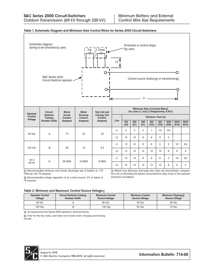 Minimum Control Wire Size for Circuit-Switchers | PDF | Voltage | Volt