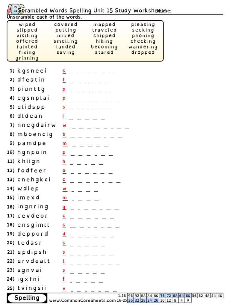 Spelling Practice for Students | PDF