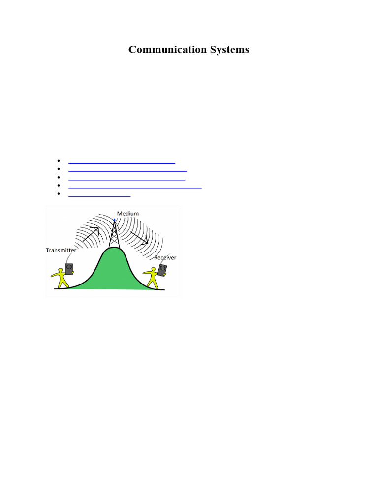 Communication Systems Pdf Telecommunications Modulation