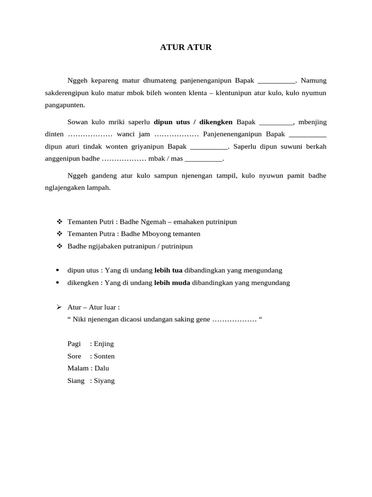 Atur Atur | PDF