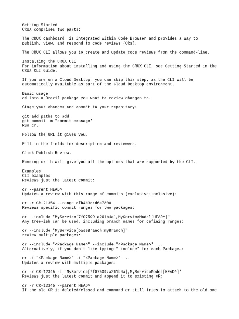 crux | PDF | Command Line Interface | Computer Programming