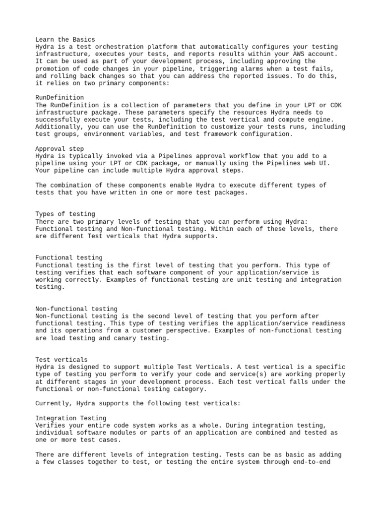 Hydra V2 Test Configuration Overview | PDF | Unit Testing | Software ...