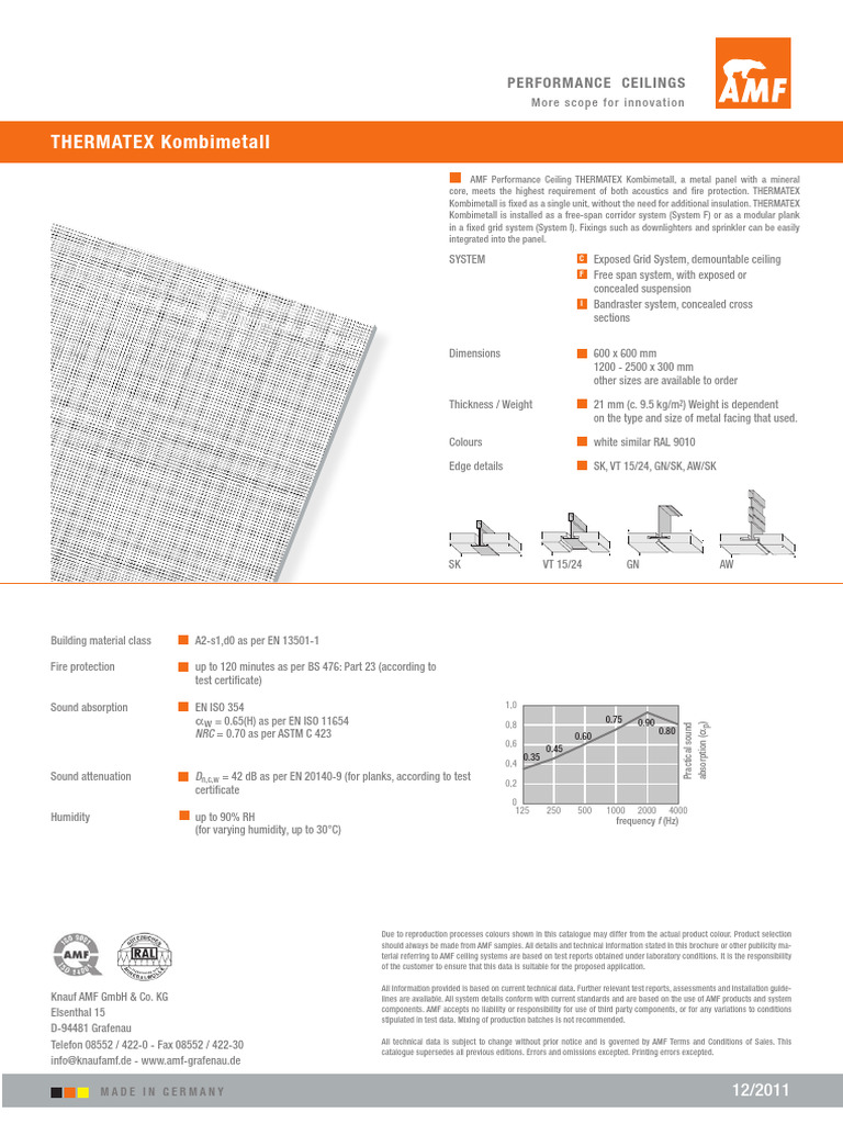 AMF THERMATEX Kombimetall Performance | PDF