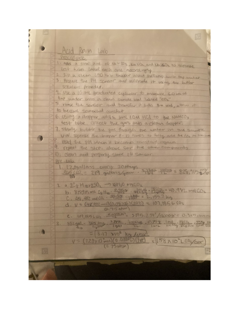 Acid Rain Lab | PDF