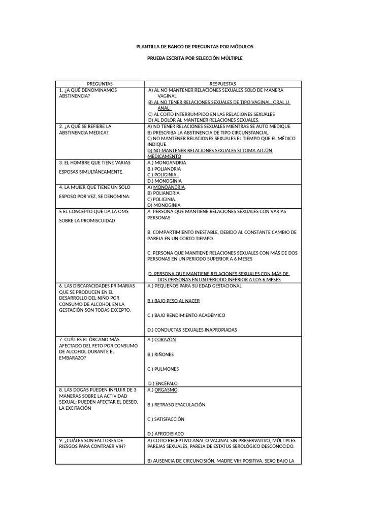 AGOSTO BANCO DE PREGUNTAS 1ER ENF (1) | PDF | Especialidades Medicas | Medicina CLINICA