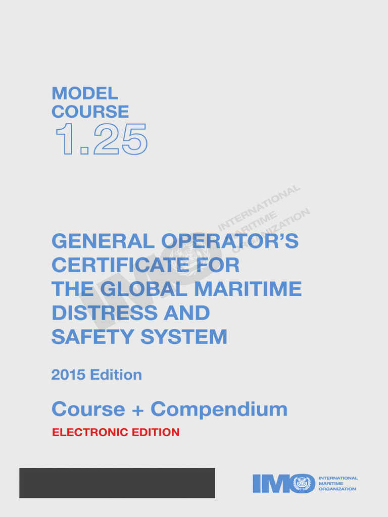 19 Model Course 1.25 General Operator's Certificate For The Global ...