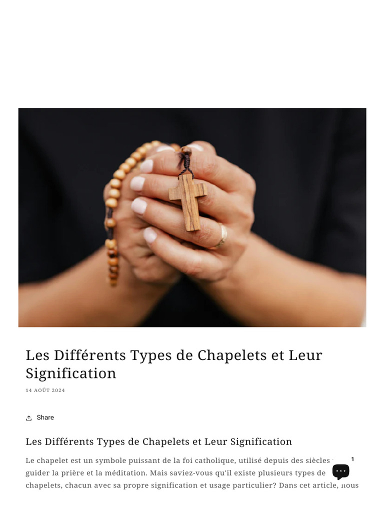 Types de Chapelets et Leur Signification | PDF | Rosaire | Église ...