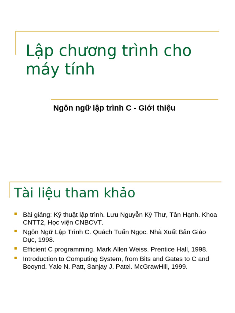 Bai Giang Lap Trinh C | PDF