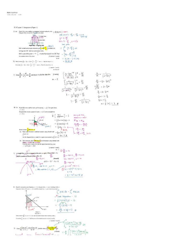 F5 Chap 3 Integration Add Math | PDF