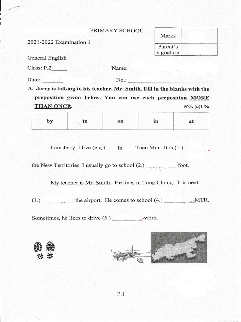 P2 ENG 3rd Term Exam | PDF