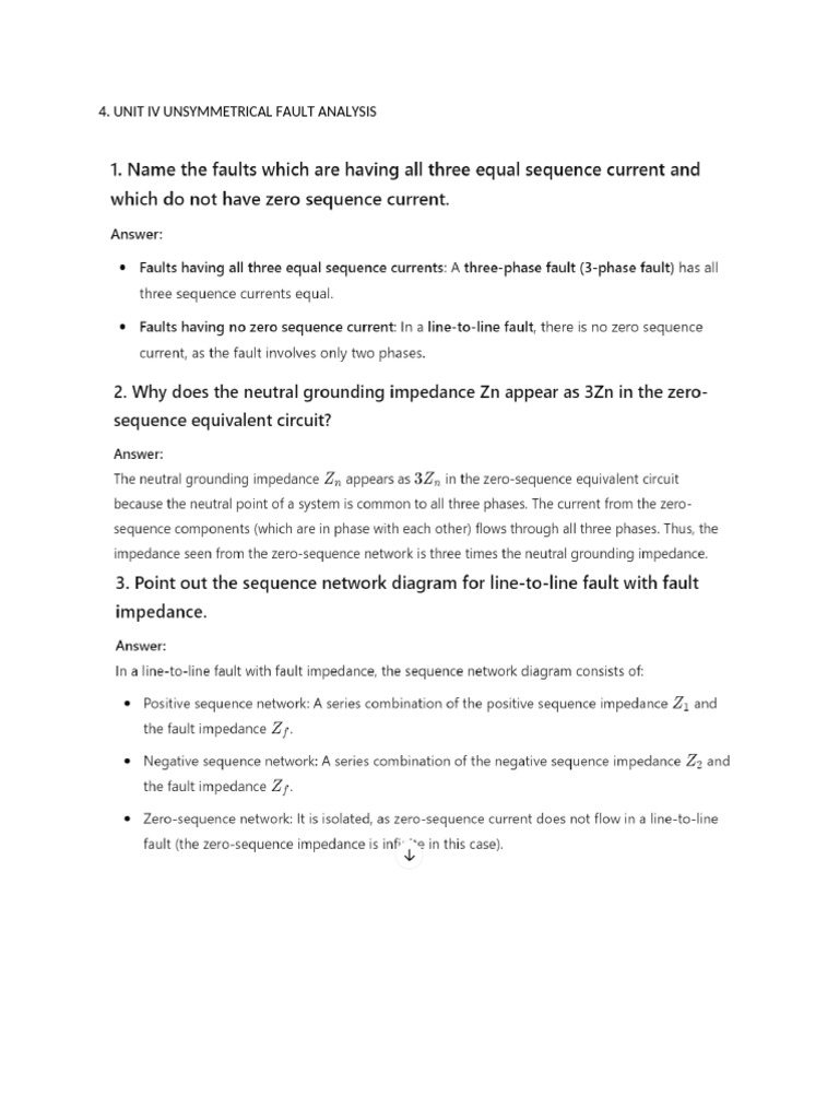 Unit Iv Unsymmetrical Fault Analysis | PDF | Electronic Engineering ...