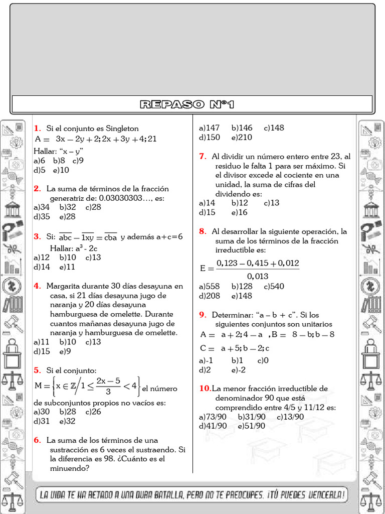 Repaso Cepru 1er 2024 | PDF | División (Matemáticas) | Sustracción