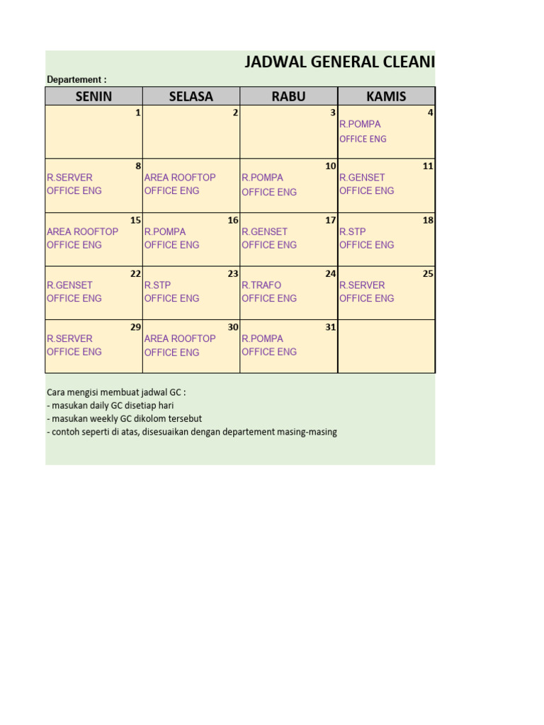Jadwal GC ENGINEERING 1 | PDF