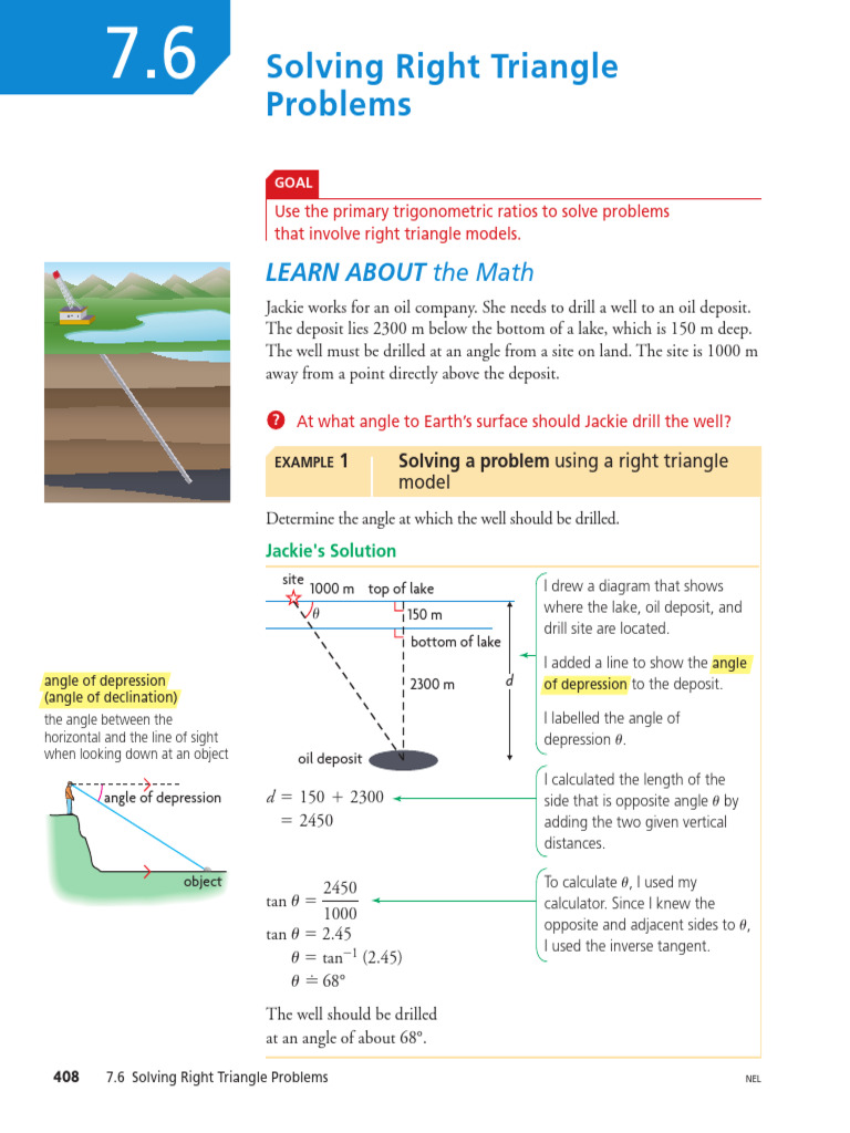 Right Triangle Problem Solving Guide | PDF | Triangle | Trigonometric ...
