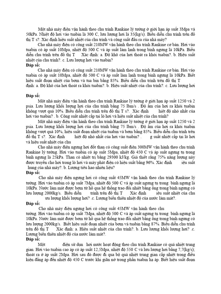 Bai Tap Chuong 4-Nhiet Dong | PDF