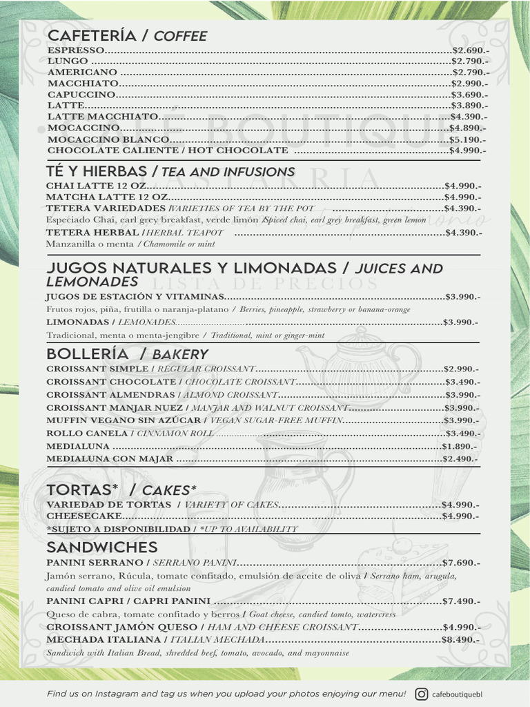 Carta esp | PDF | Foods | Cuisine