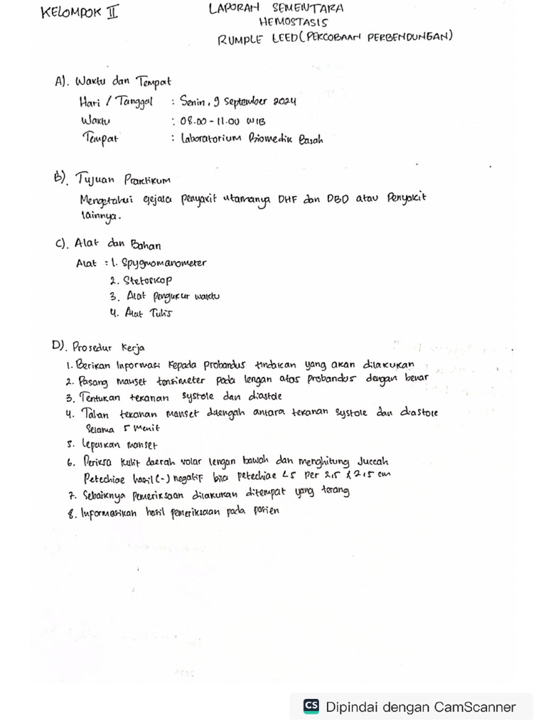 LAPORAN SEMENTARA_HEMOSTATIS KEL 2 | PDF