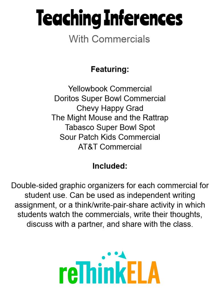 Teaching Inferences Graphic Organizers | PDF