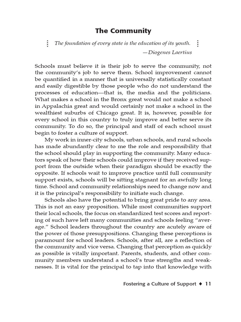 Building A Culture of Support Strategies For Schoo... - (1 Fostering A ...