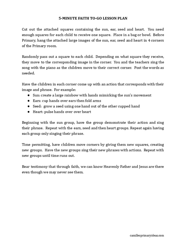 07.14.24 5-Minute Faith To-Go Lesson Plan | PDF