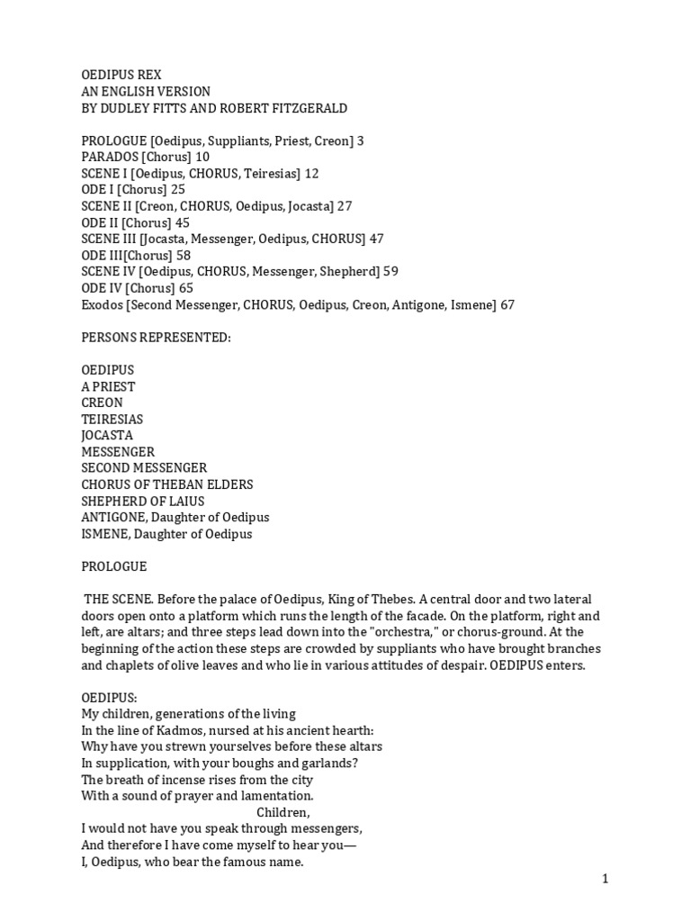 Oedipus Rex | PDF | Oedipus
