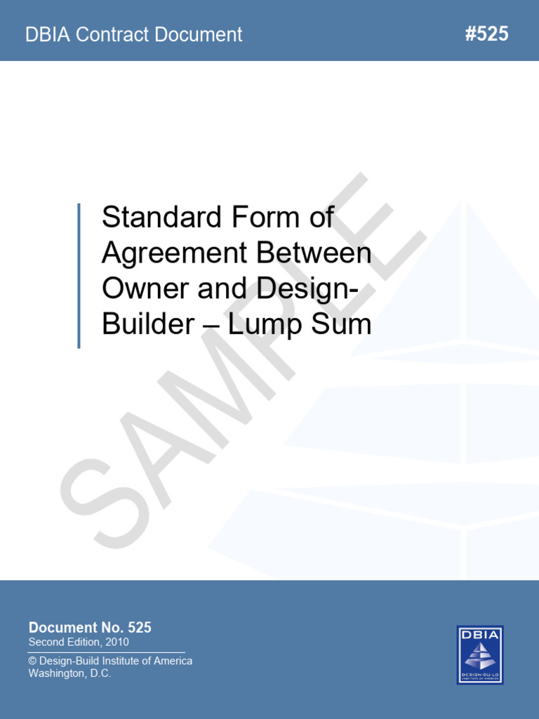03 DBIA-Contracts-525-Sample | PDF | Damages | License